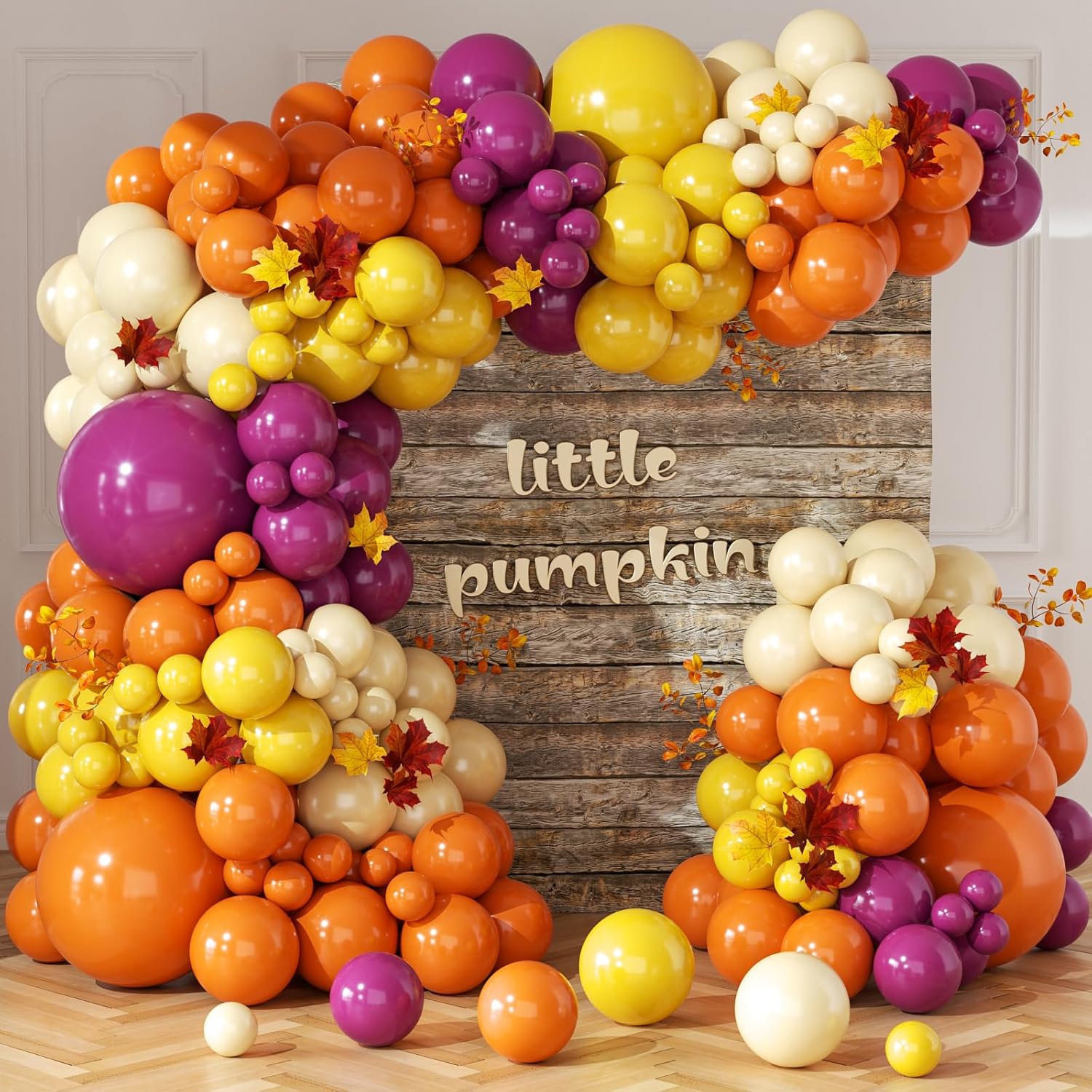 Amazon.com: Fall Balloons Garland Arch Kit-164PCS Orange Yellow White ...