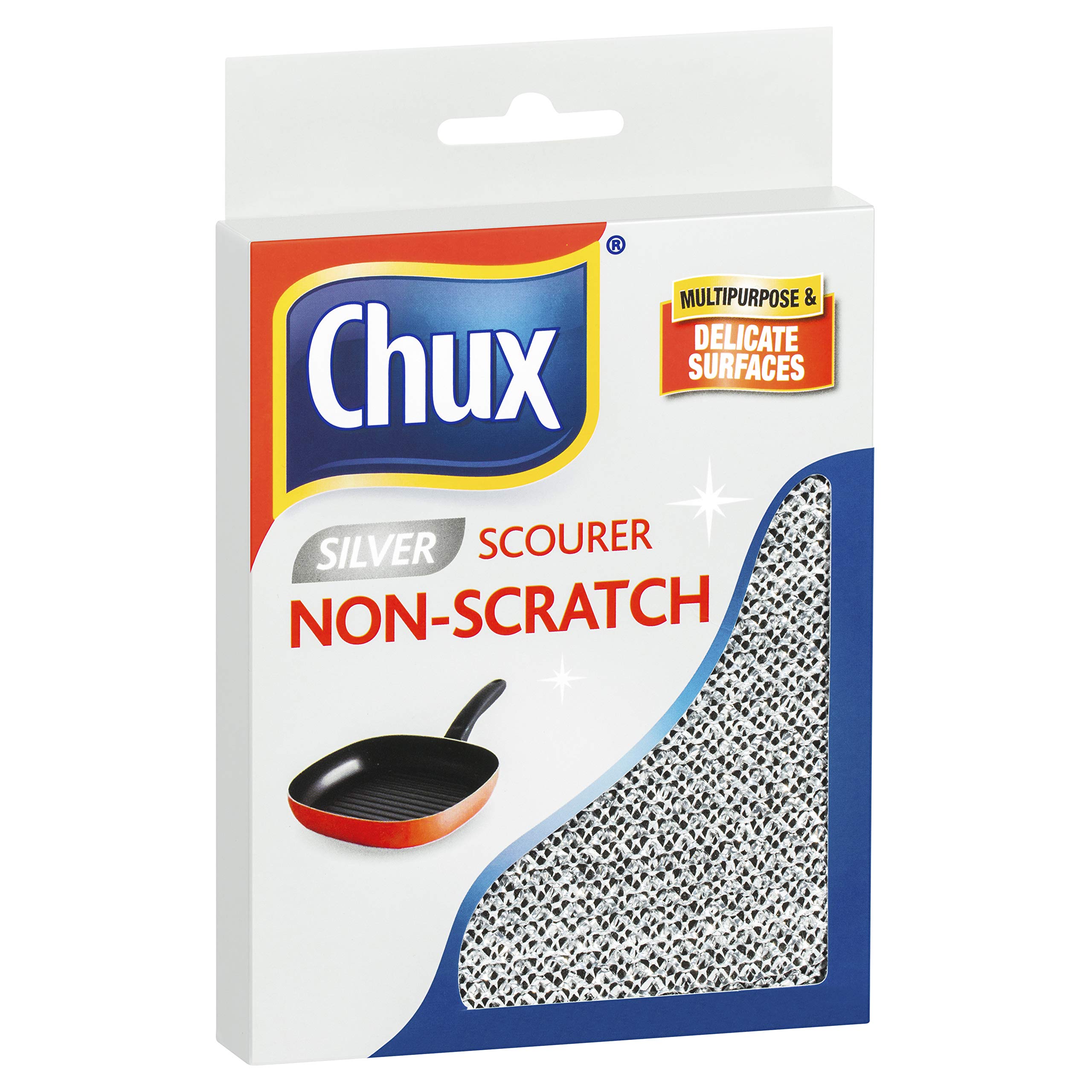 Chux Non-Scratch Silver Scourer, Multipurpose Cleaning for Most ...