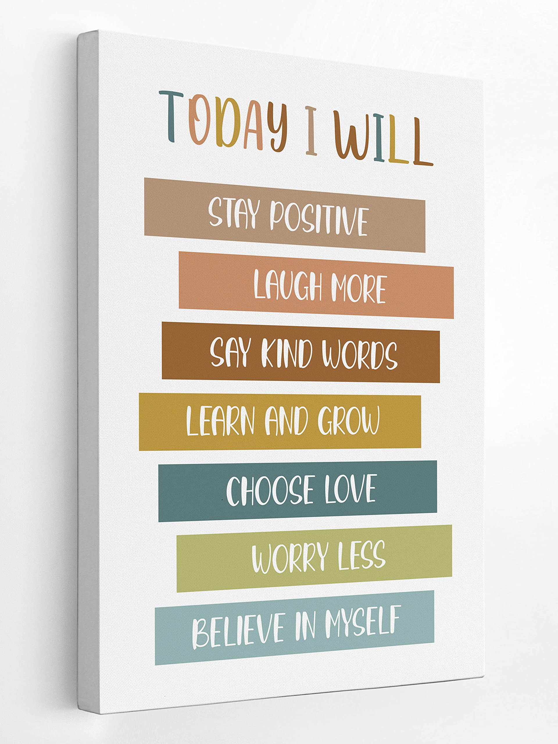 Amazon.com: HONLUNG Mental Health Wall Art, Today I Will Prints 11x14 ...