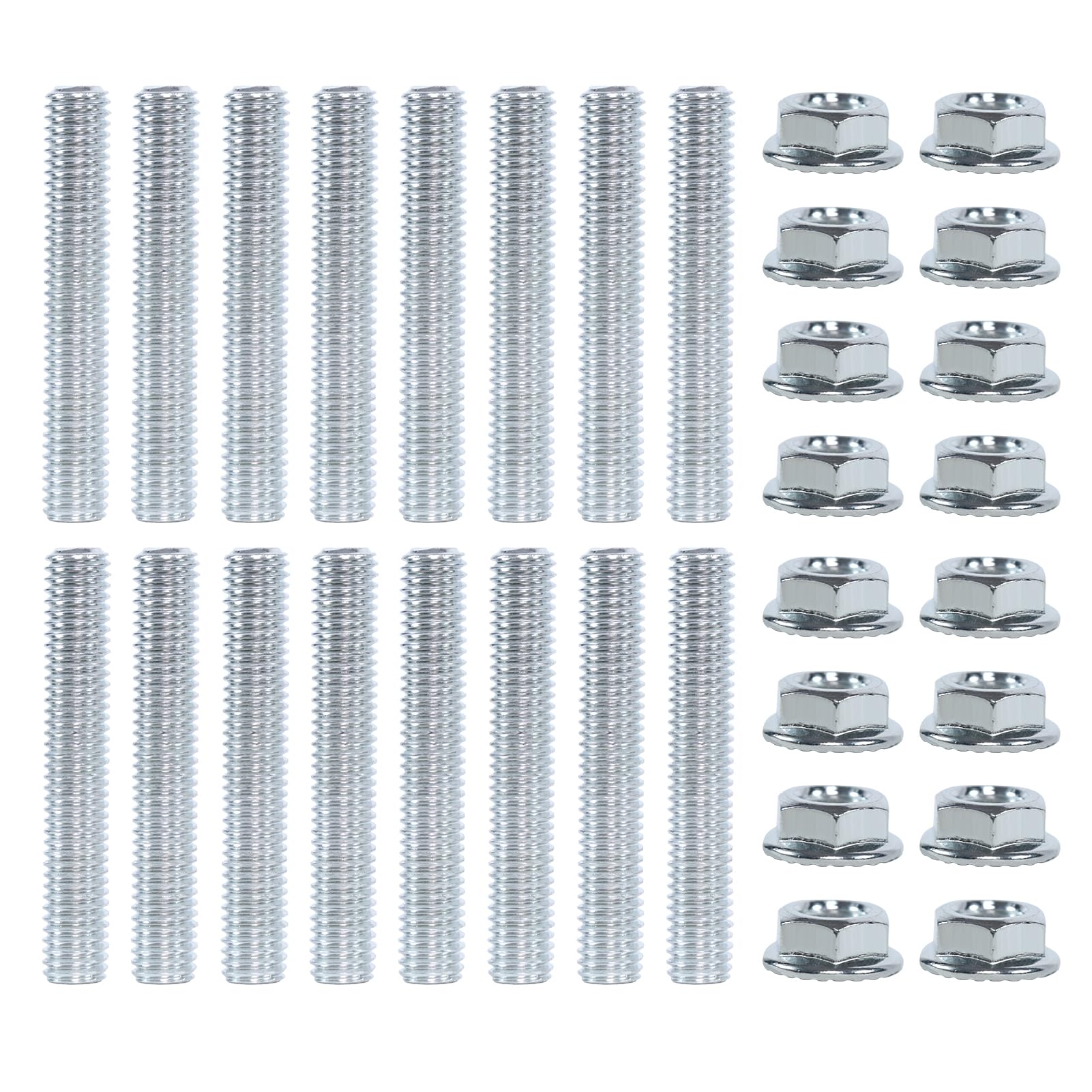 Amazon.com: CHENACC 16pcs Exhaust Manifold Bolt Studs and Nuts Hardware ...