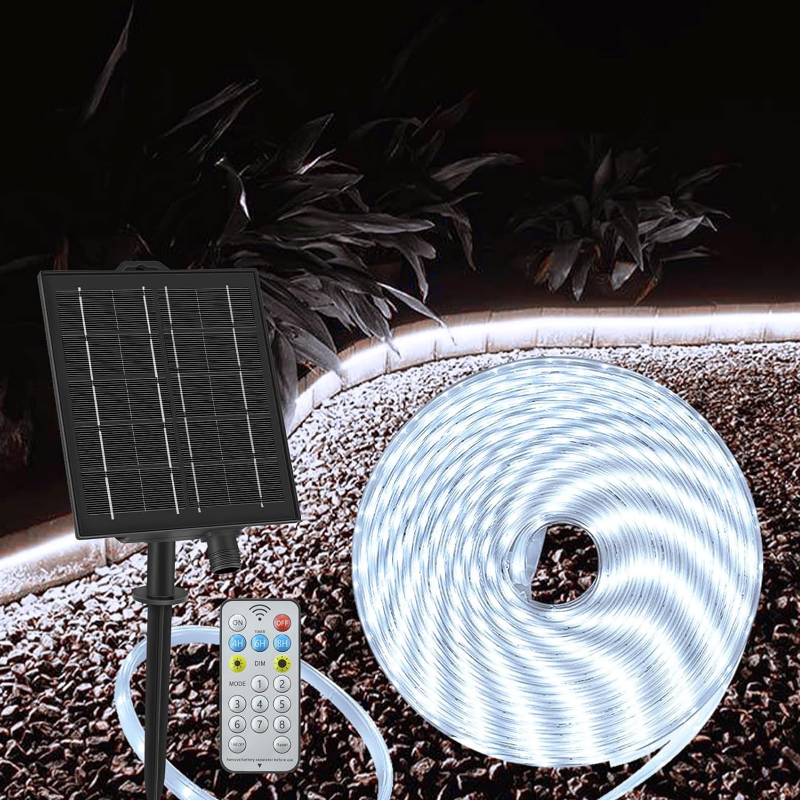 Amazon.com: echosari 32.8Ft Solar Strip Lights Outdoor, IP68 Fully ...