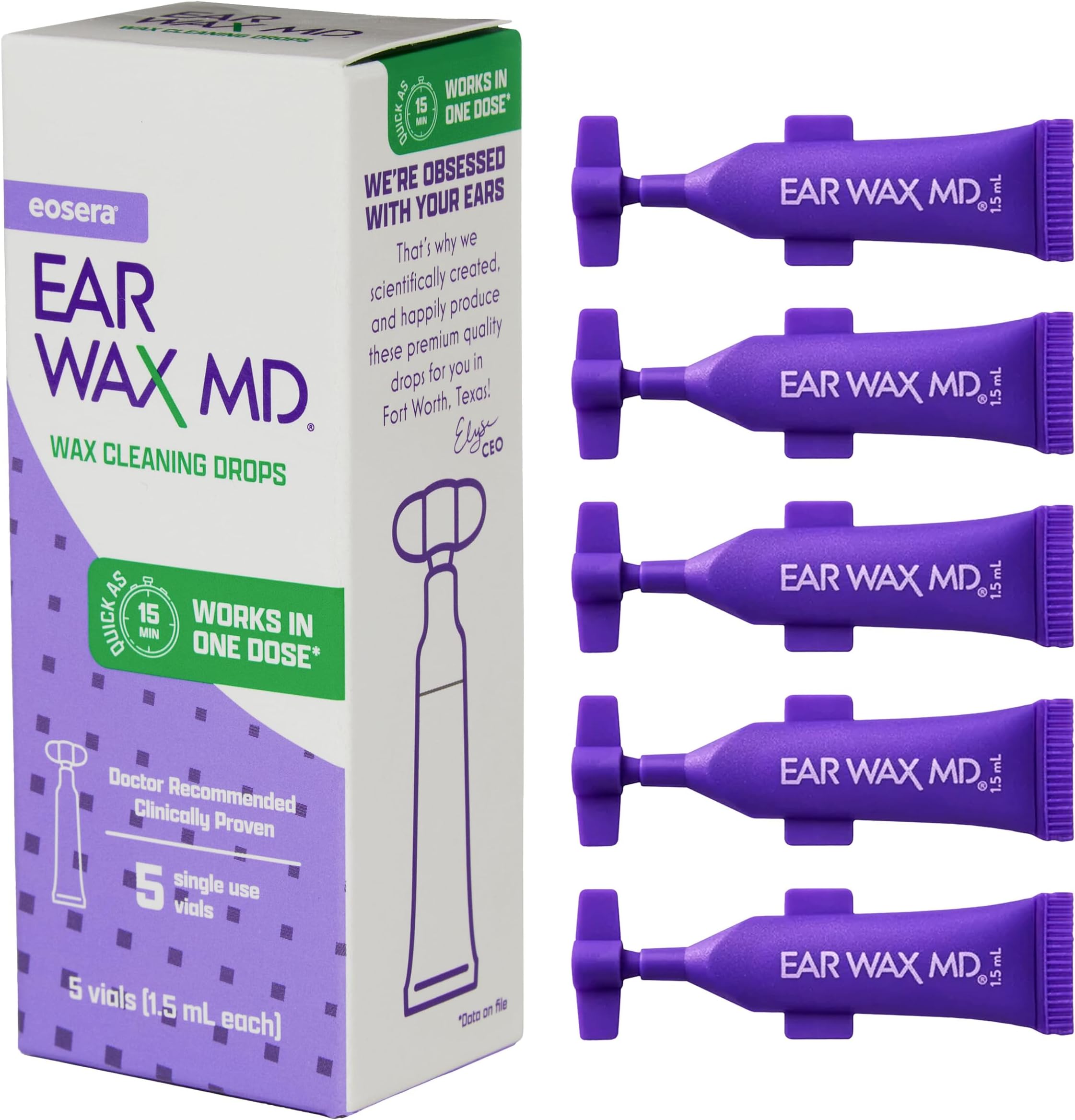 Amazon.com: eosera Ear Wax MD Cleaning Drops - Fast-Acting Earwax ...