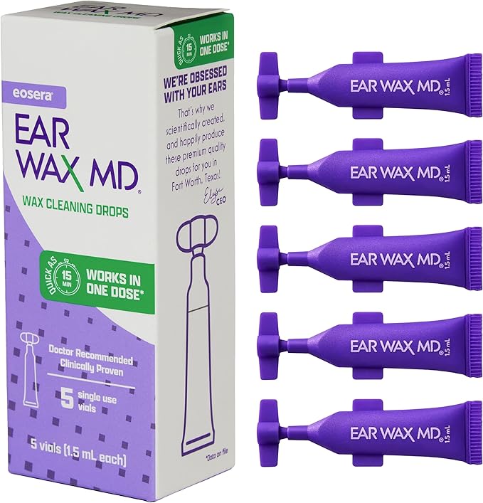 Amazon.com: eosera Ear Wax MD Cleaning Drops - Fast-Acting Earwax ...