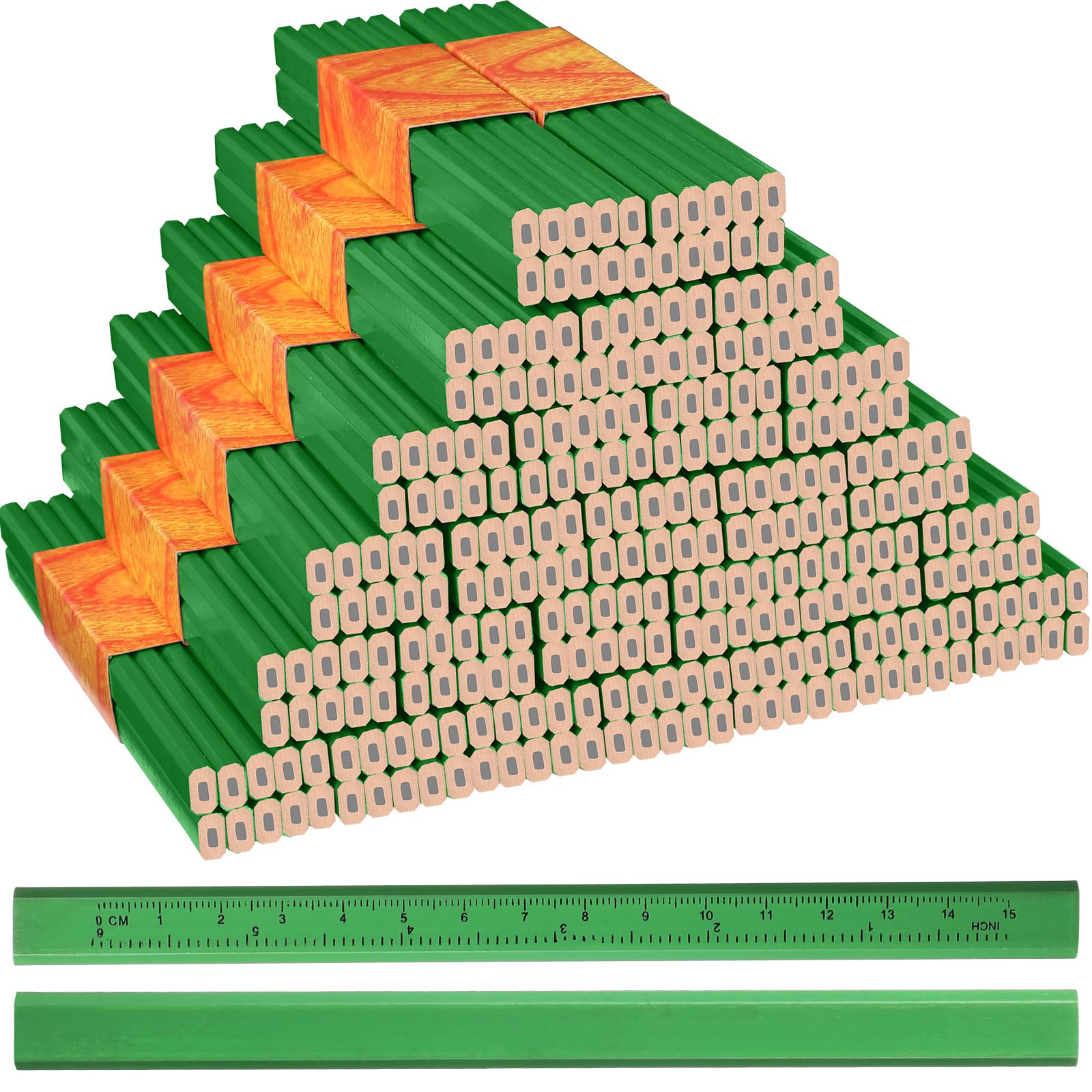Amazon.com : Lincia 300 Pcs Carpenter Pencils 7 Inch Octagonal Flat ...