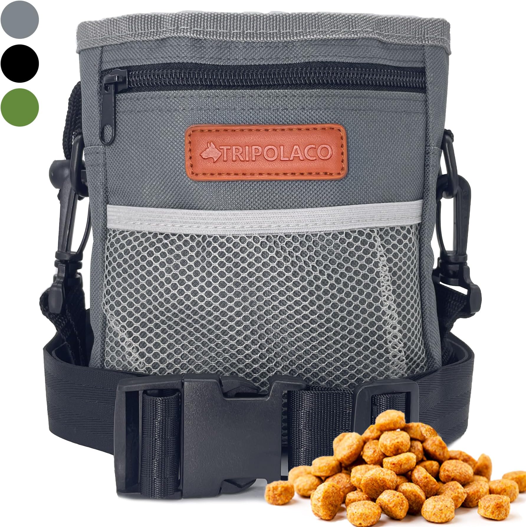 TRIPOLACO Dog Treat Pouch, Large Dog Treat Bag with Multiple Pockets ...