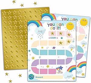 Amazon.com : Rainbow Reward Chart, Sunshine Sticker Chart for Kids ...