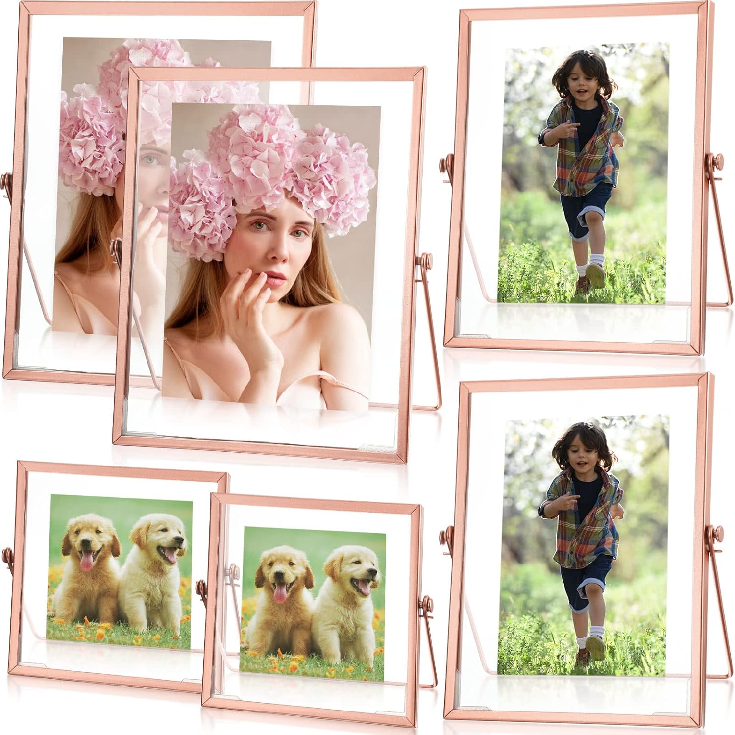 Amazon.com - Amyhill Set of 6 Metal Picture Frames Vintage Minimal ...