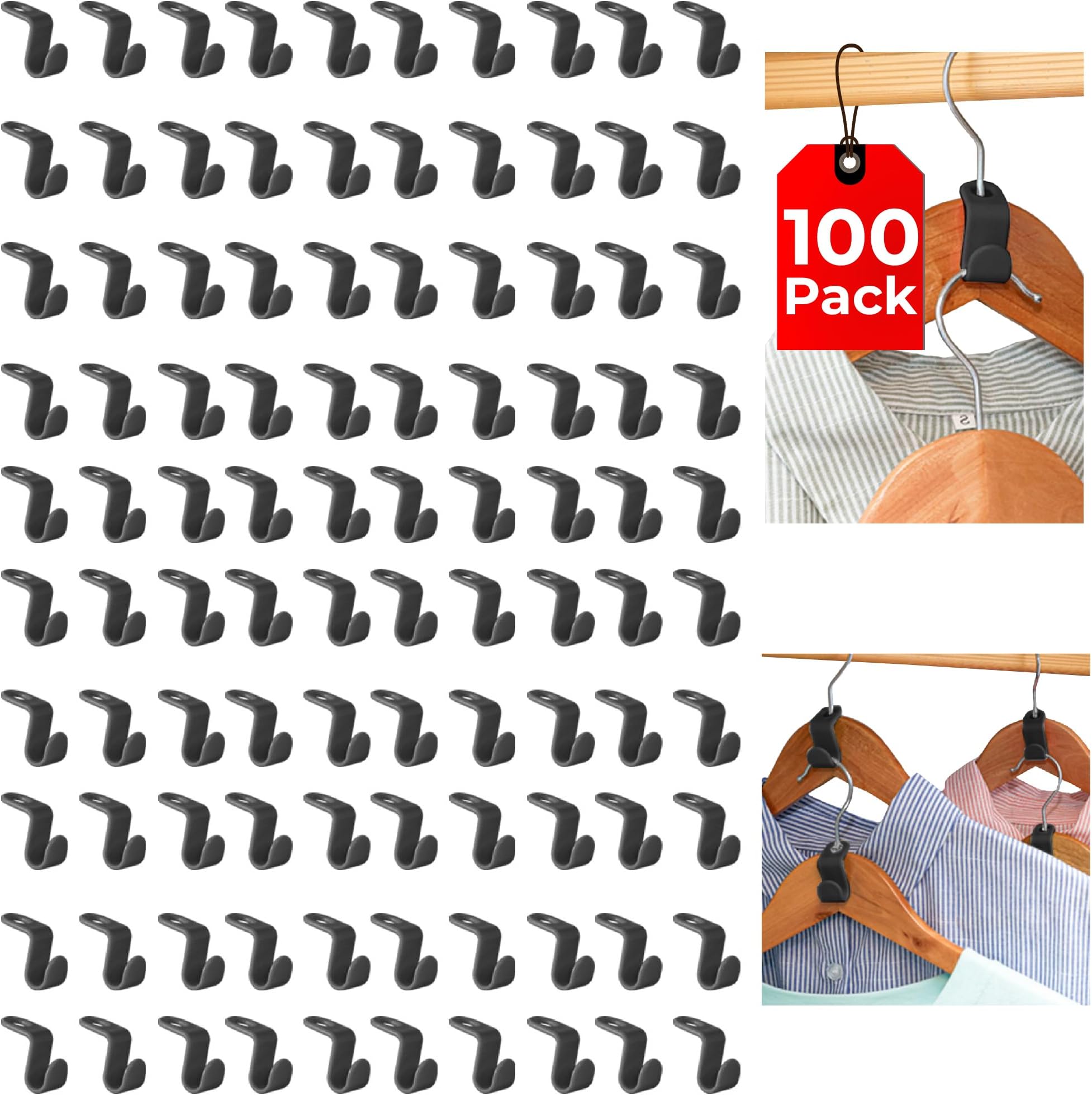 Amazon.com: NuSaile Clothes Hanger Connector Hooks - Cascading Hanger ...