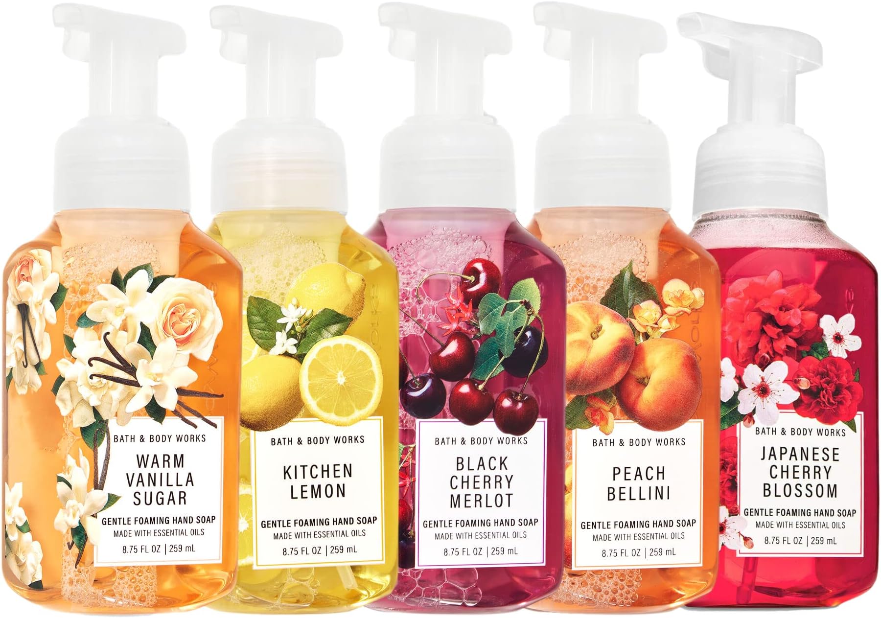 Amazon.com : Bath and Body Works FRESH AND BRIGHT Hand Soaps - Set of 5 ...