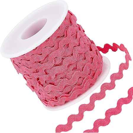Amazon.com: GORGECRAFT 27yard/25m Rick Rack Trim Ribbon Deep Pink Wave ...