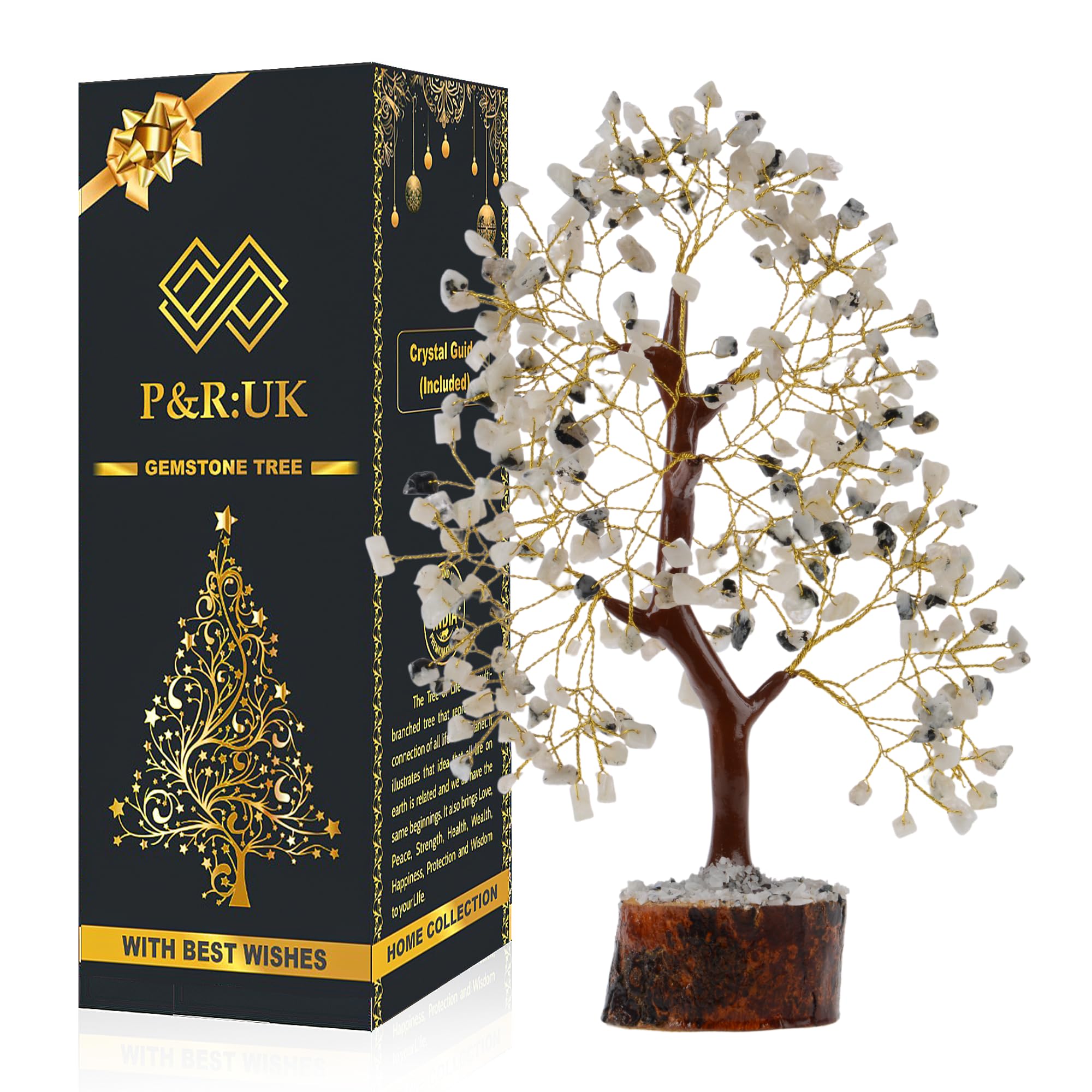 Rainbow Moonstone Gemstone Tree – Moonstone Tree of Life – Bonsai Money ...