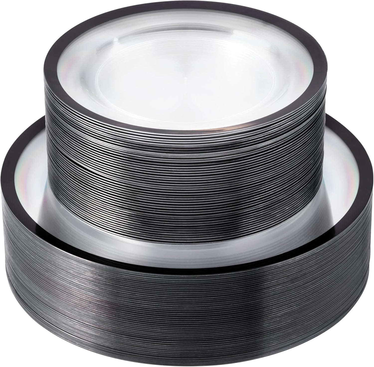 Amazon.com: By Madee Heavyweight 100 PCS Clear and Black Disposable ...