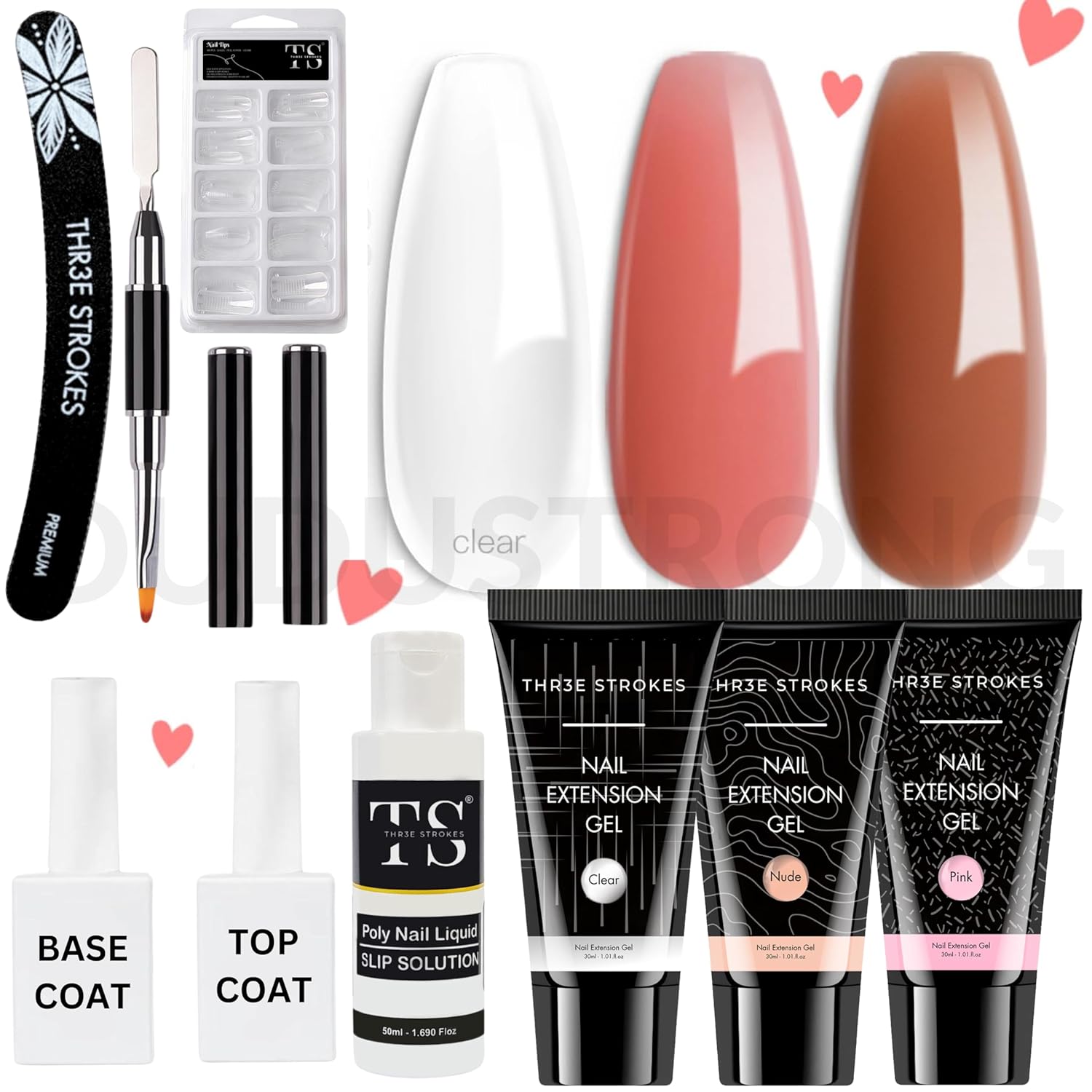 Buy Poly Nail Gel Extension Gel Kit Nail Enhancement Builder Nail ...