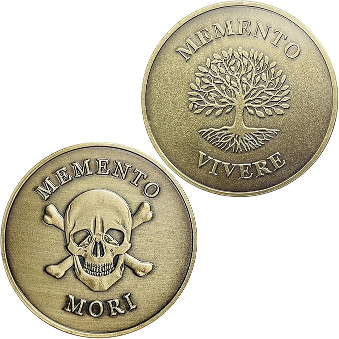 Amazon.com : Memento Mori Coin, Momento Mori Coin for Daily Stoic ...