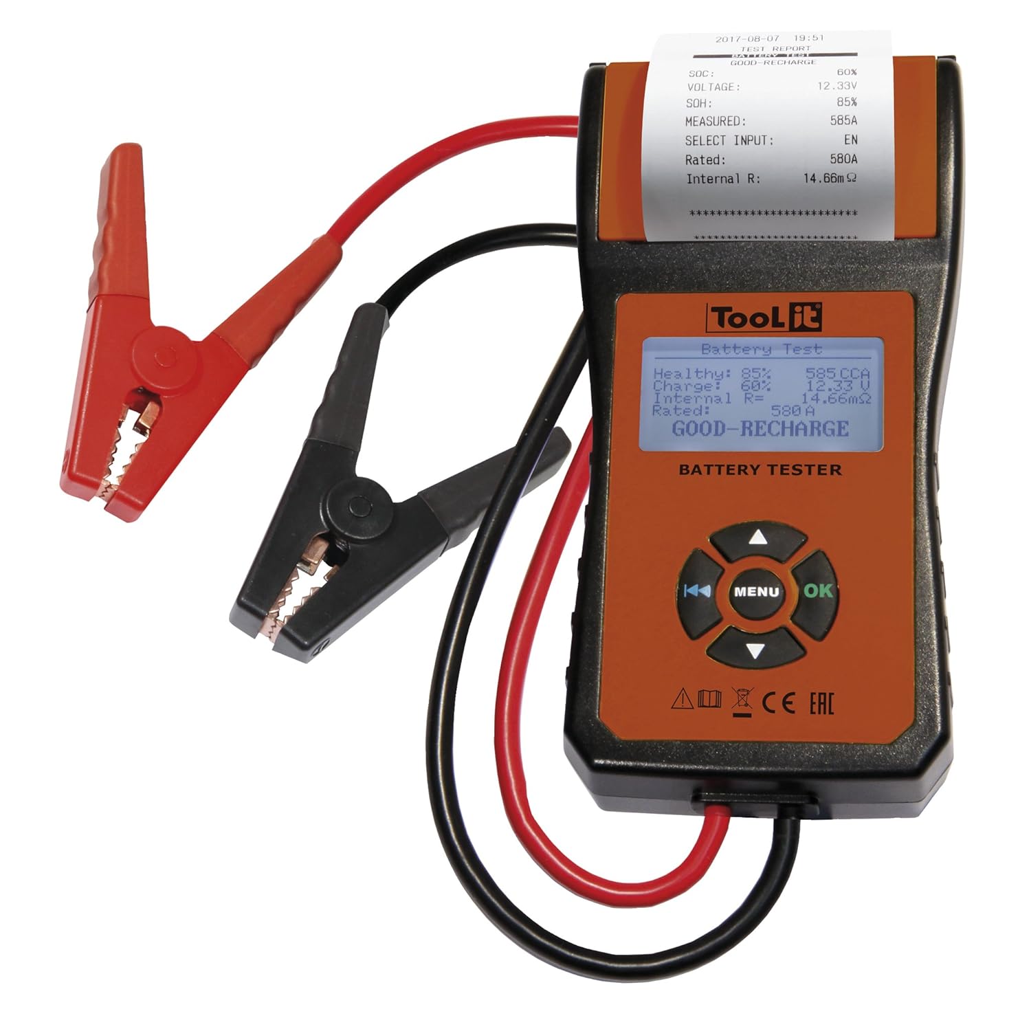 TOOL IT Car Battery Tester with Printer - GYS - PBT 550-024199 for ...