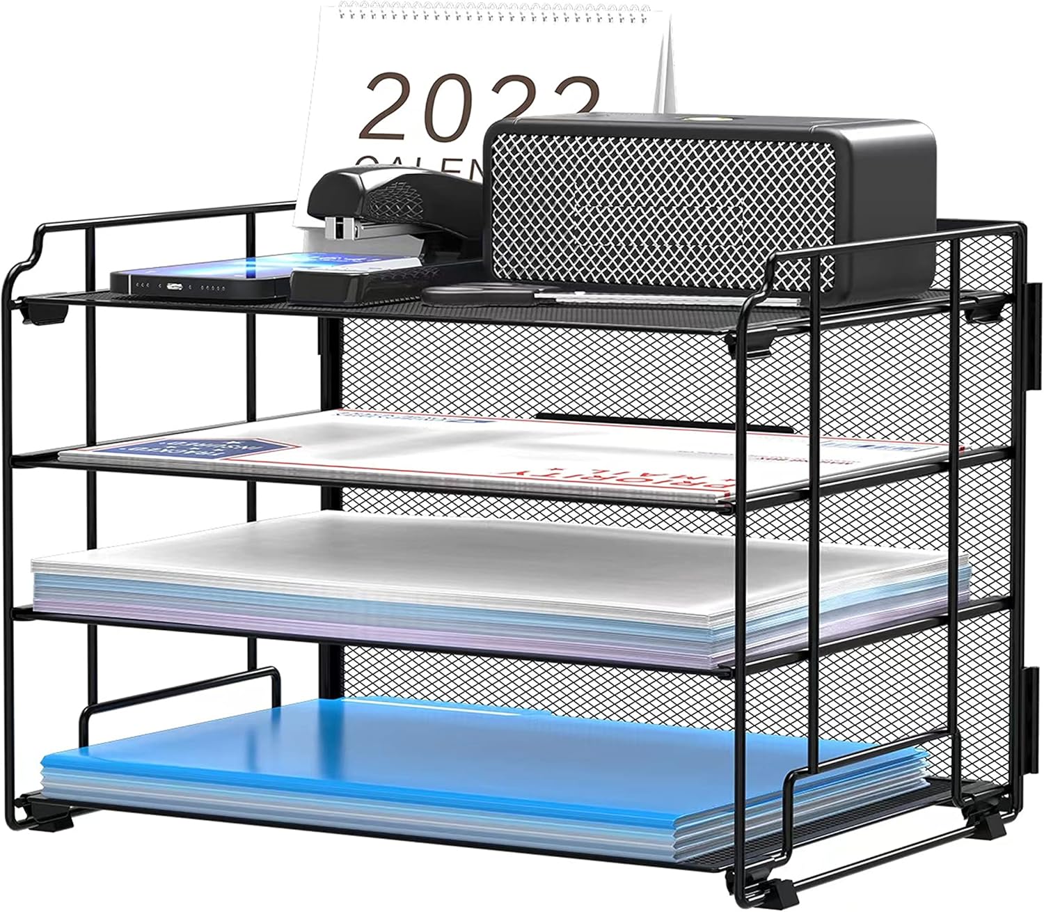 Buy SUPEASY Desktop File Organizer, Mesh File Organizer with 4 Letter ...