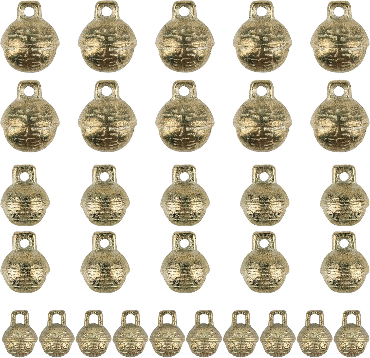 Amazon.com: Framendino, 30 Pack Vintage Mini Brass Bells Craft Charms ...