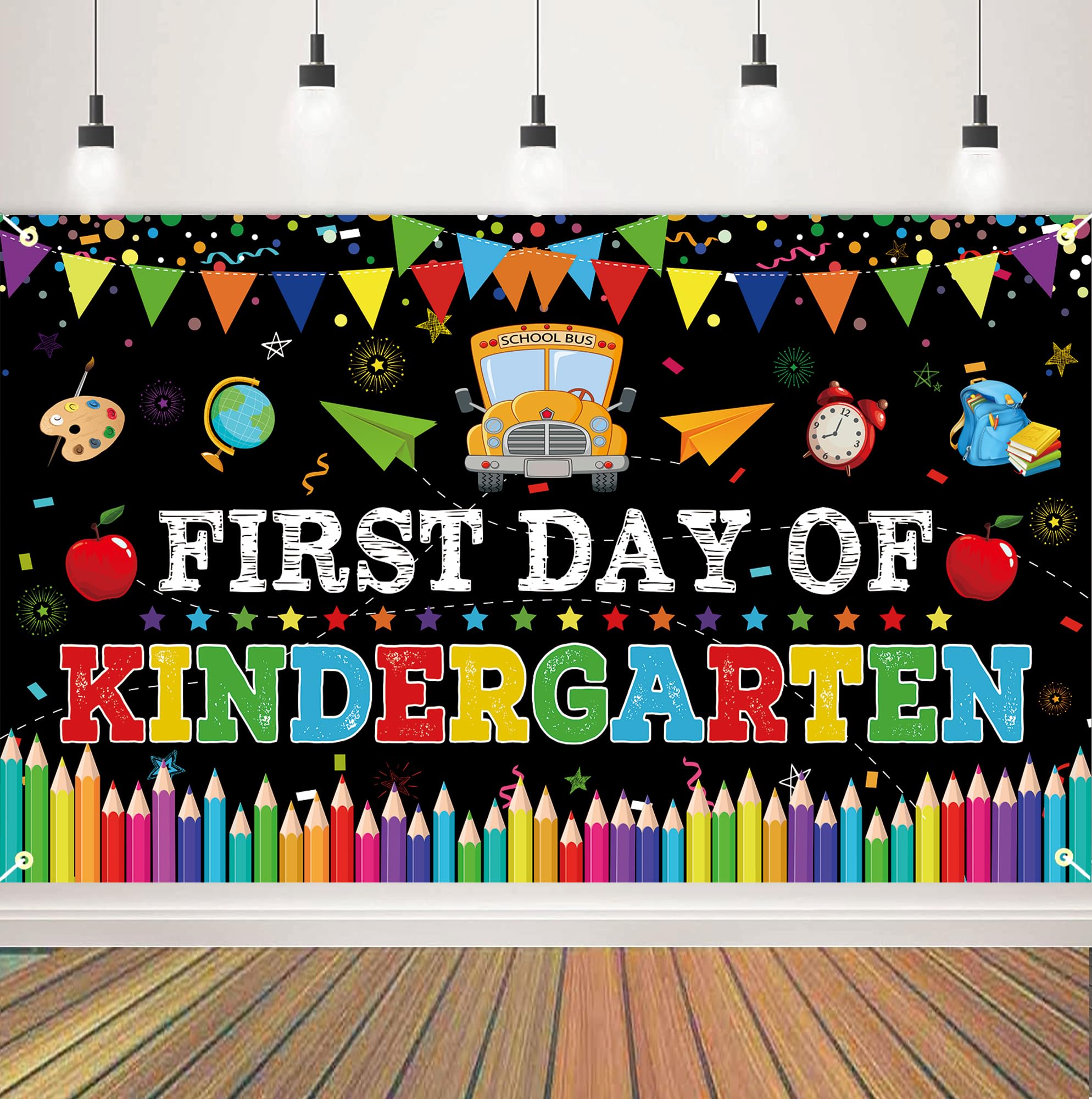Snapklik.com : First Day Of Kindergarten Banner, First Day Of School ...