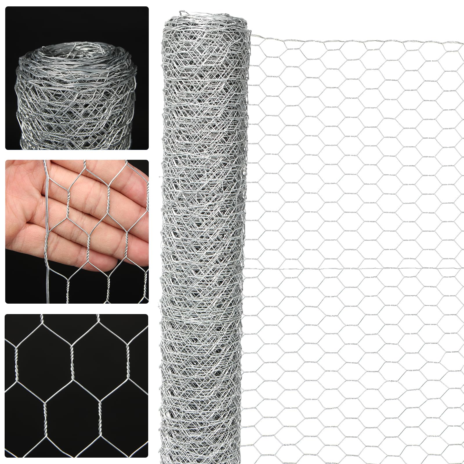 Amazon.com: Wirewonders 20GA Chicken Wire 15.9in x 235.9in, Upgrade ...