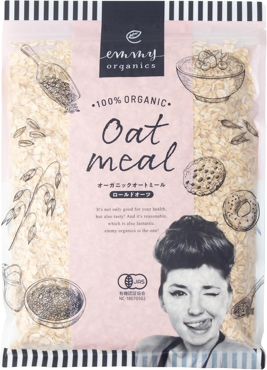 Amazon.co.jp: Organic Oatmeal (Rolled Type), 24.7 oz (700 g), Organic ...