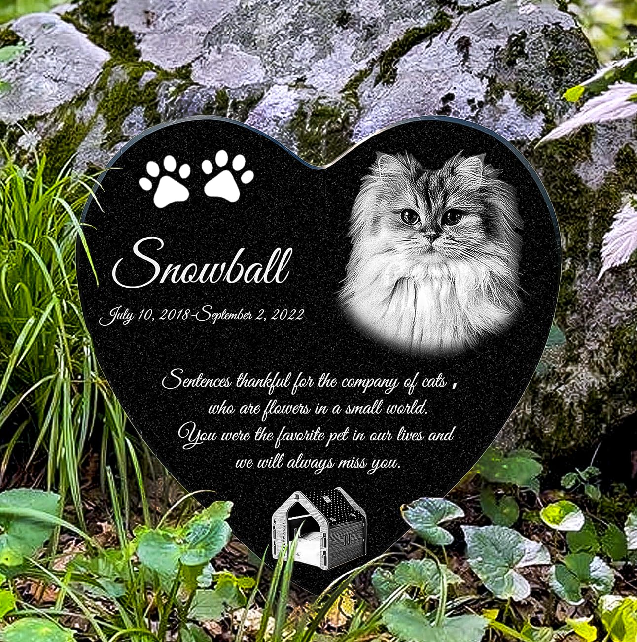 Cat Memorial Stones, Pet Headstone for Loss Gifts, Animal Grave Markers ...