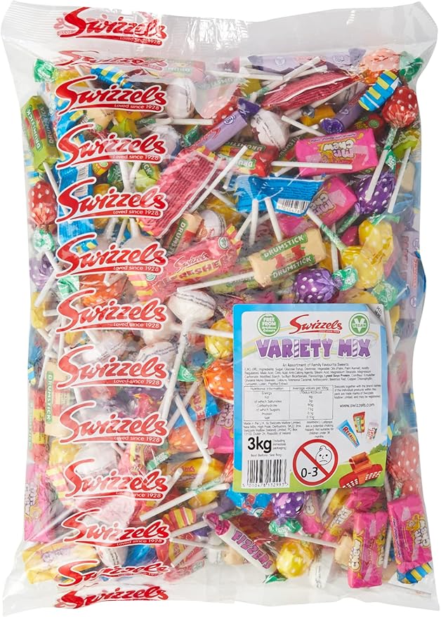 Swizzels Variety Mix, Bulk Mixed Sweets and lollipops Bag, 3 kg (Pack ...