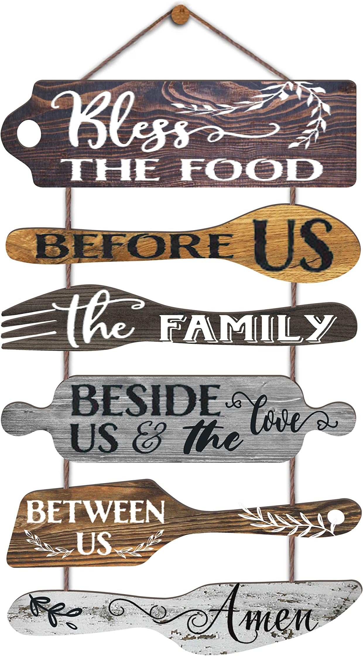 Amazon.com: Buecasa Farmhouse Funny Kitchen Rules Sign - Rustic Country ...