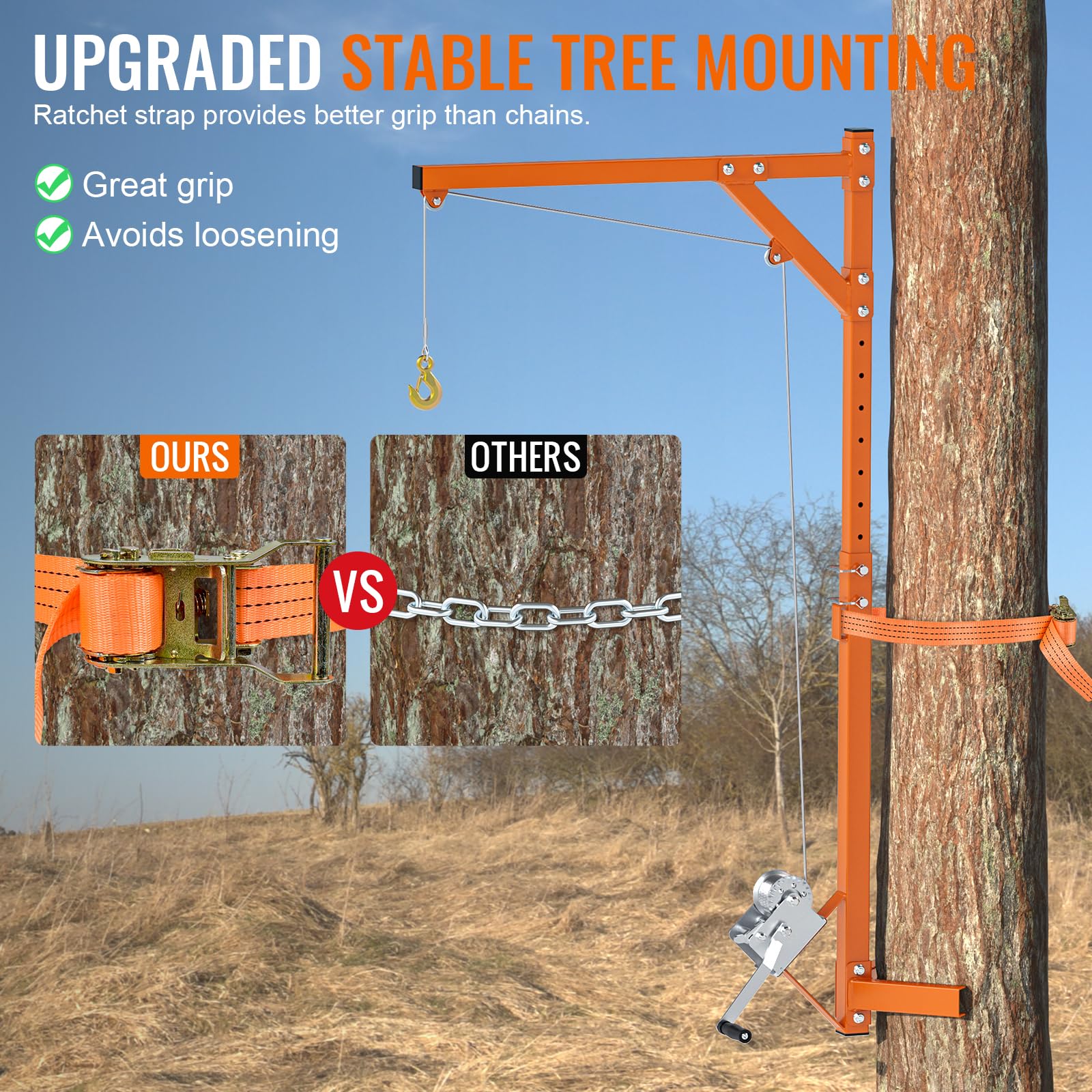 Snapklik.com : Upgraded Tree Mounted Deer Hoist 54 Inch For Hunting ...