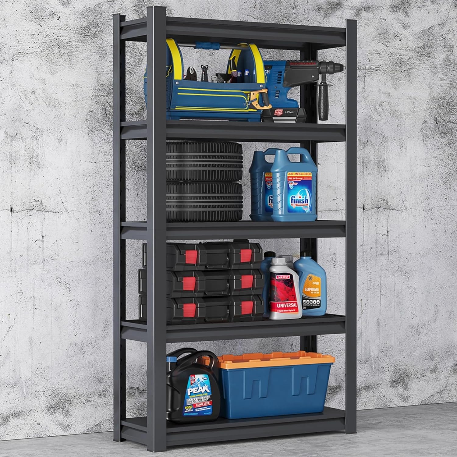 Amazon.com: Gadroad 5 Tier Shelving Heavy Duty Storage Shelves ...