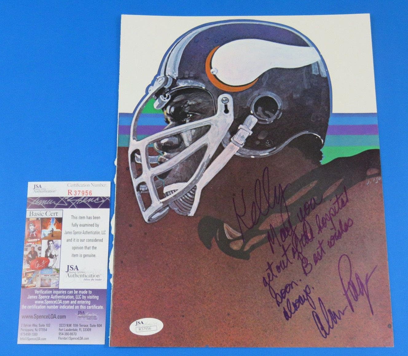 ALAN PAGE SIGNED 8.5x11 MAGAZINE PAGE ~ #R37956 ~ VIKINGS FOOTBALL ...
