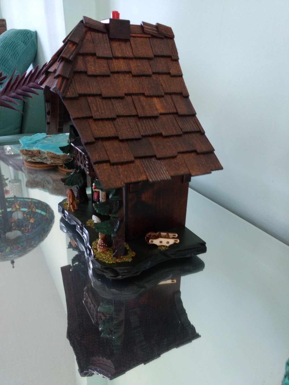 German Black Forest Weather House with Wooden Figures TU 865 : Amazon ...