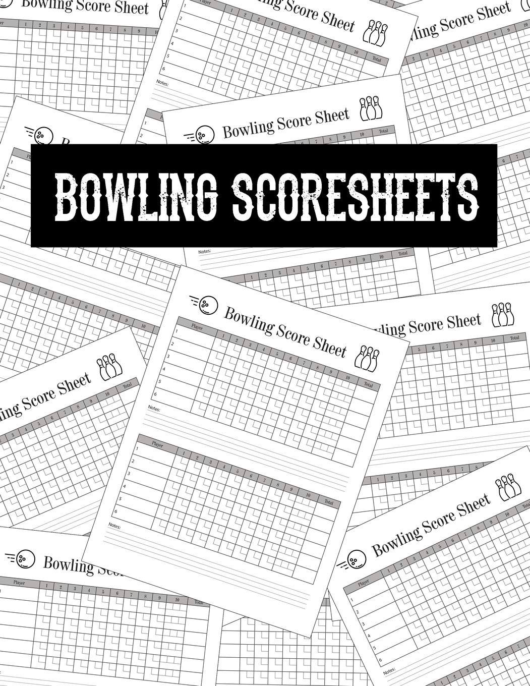 Bowling Score Sheets: Scoring Pad for Bowlers | Game Record Keeper ...