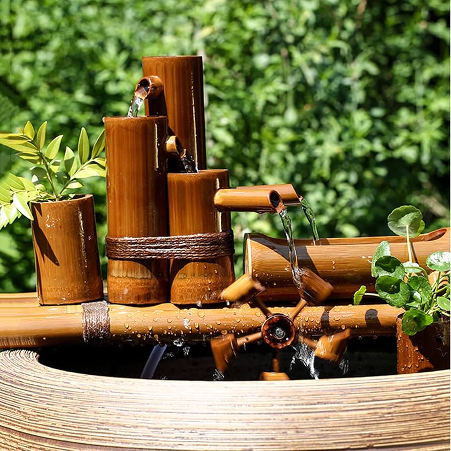 Elementos De Agua Del Jardín Zen