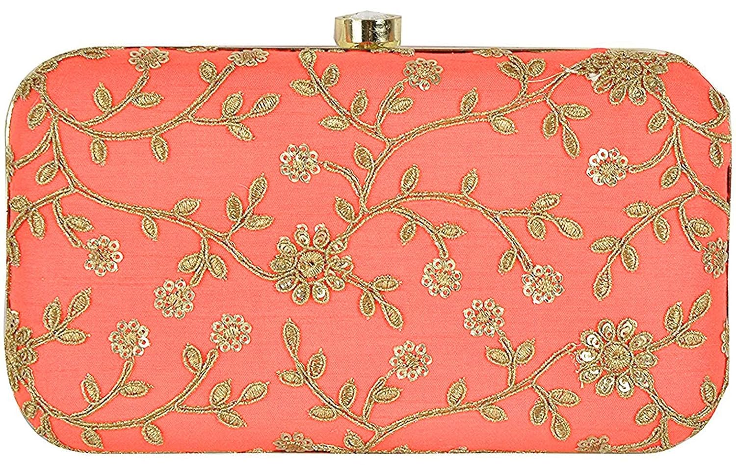 TOOBA Handicraft Hand Embroidered Box Clutch Bag Purse for Bridal ...