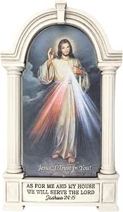Amazon.com: Needzo Divine Mercy Doorpost Blessing Plaque with Joshua 24 ...