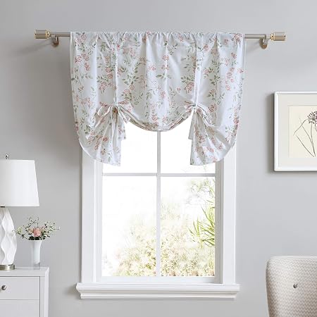 Amazon.com: Laura Ashley Home - Cotton Pole Top Valance, Stylish ...
