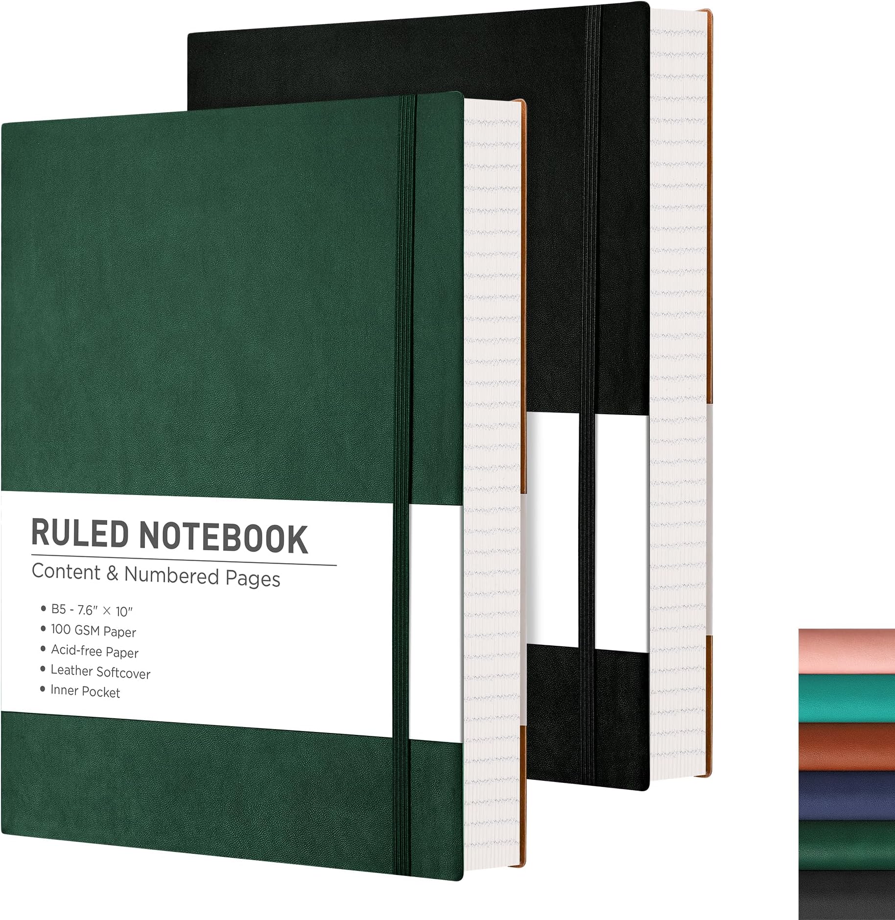 Amazon.com : Wiisdatek B5 College Ruled Notebooks - 2 Pack B5 Large ...
