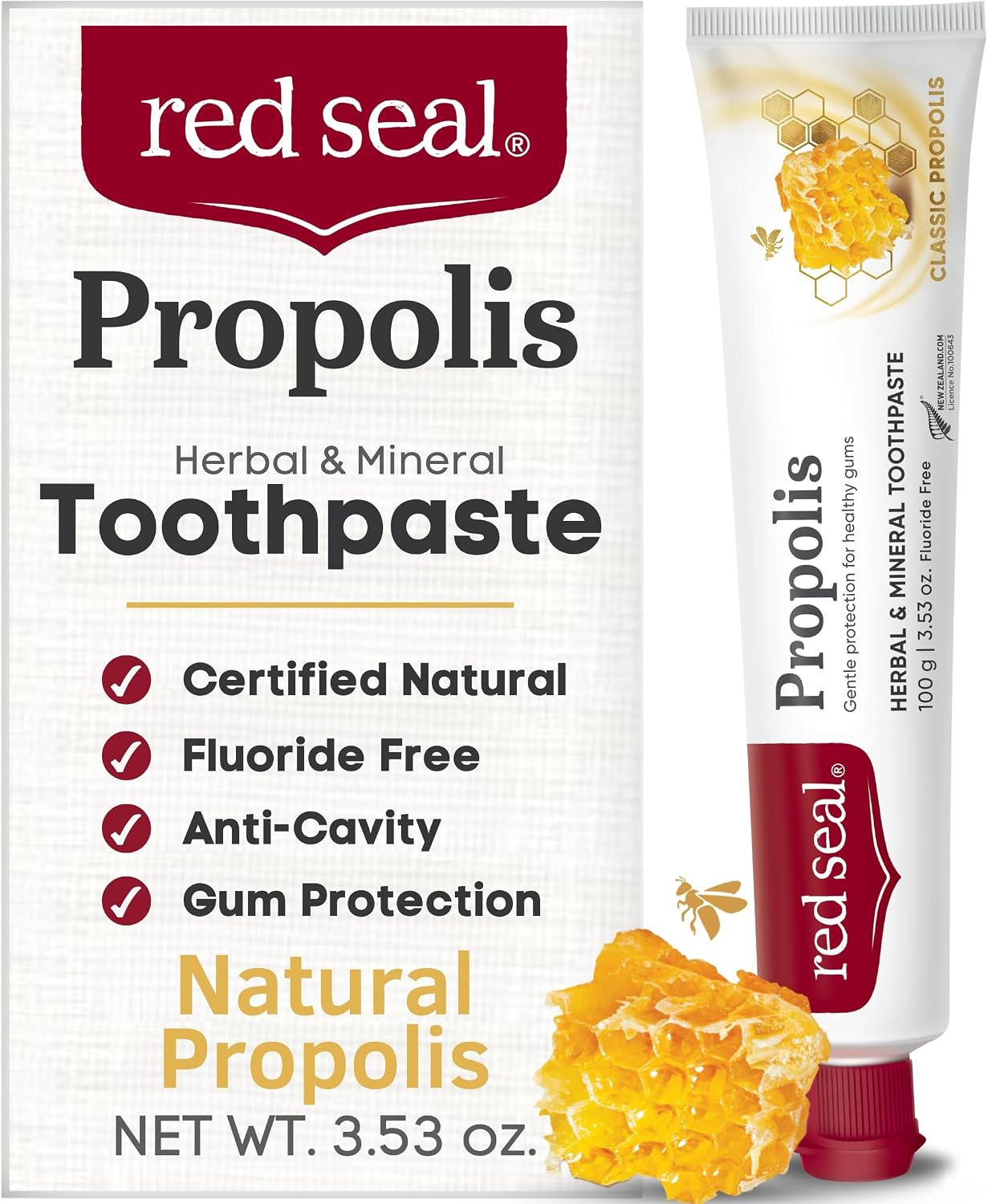 Amazon.com: Red Seal Propolis Herbal & Mineral Natural Toothpaste ...