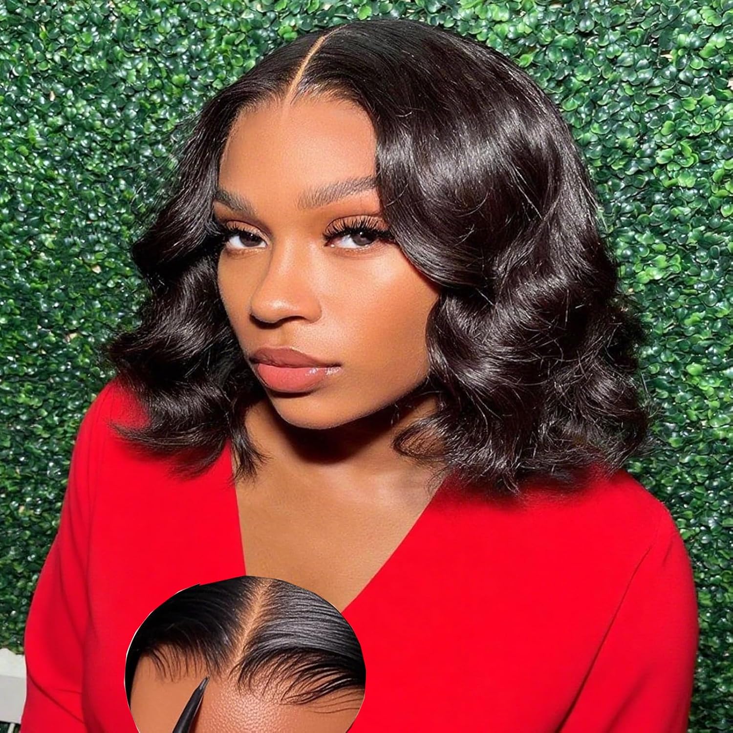 Amazon.com : Josblue Glueless Bob Wig Human Hair Wigs for Women Body ...
