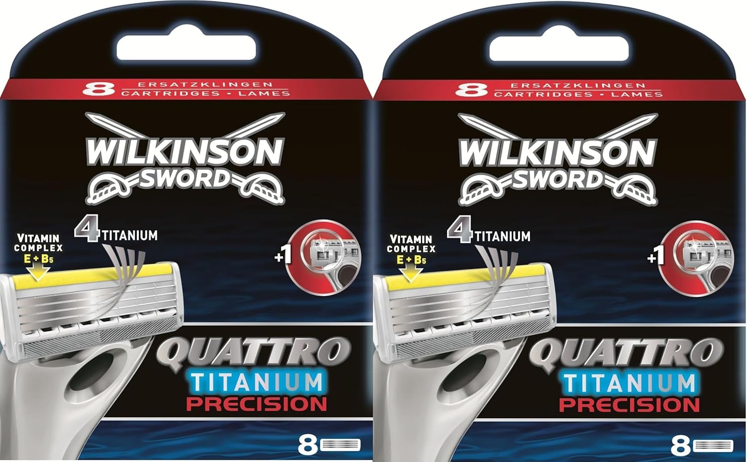 Wilkinson Sword Quattro Titanium Precision Razor Blades - Pack of 16 ...