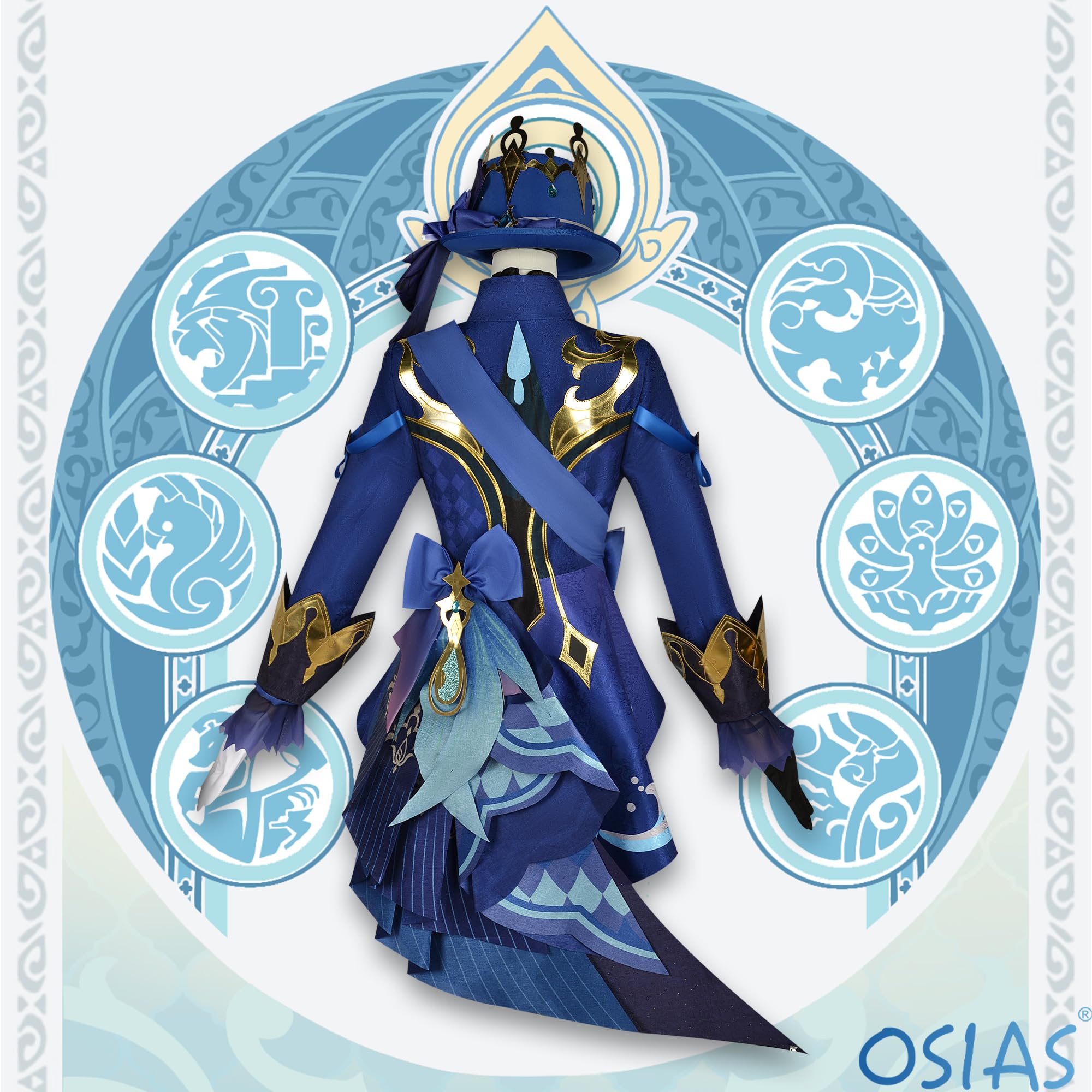 Snapklik.com : Genshin Impact Focalors Furina Black Form Cosplay Costume
