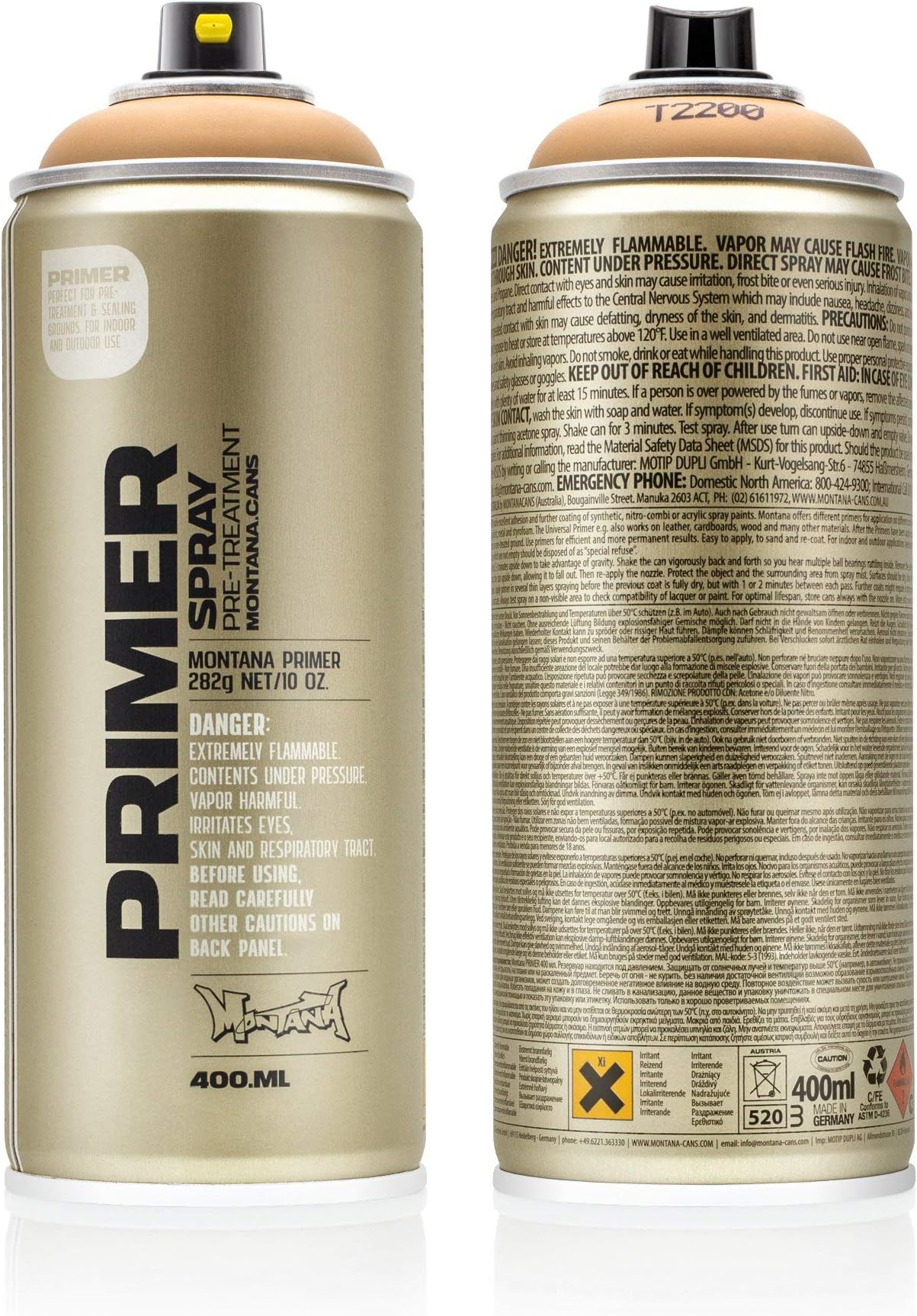 Amazon.com: Montana Cans Montana TECH 400 ml Primer Styrofoam Spray ...
