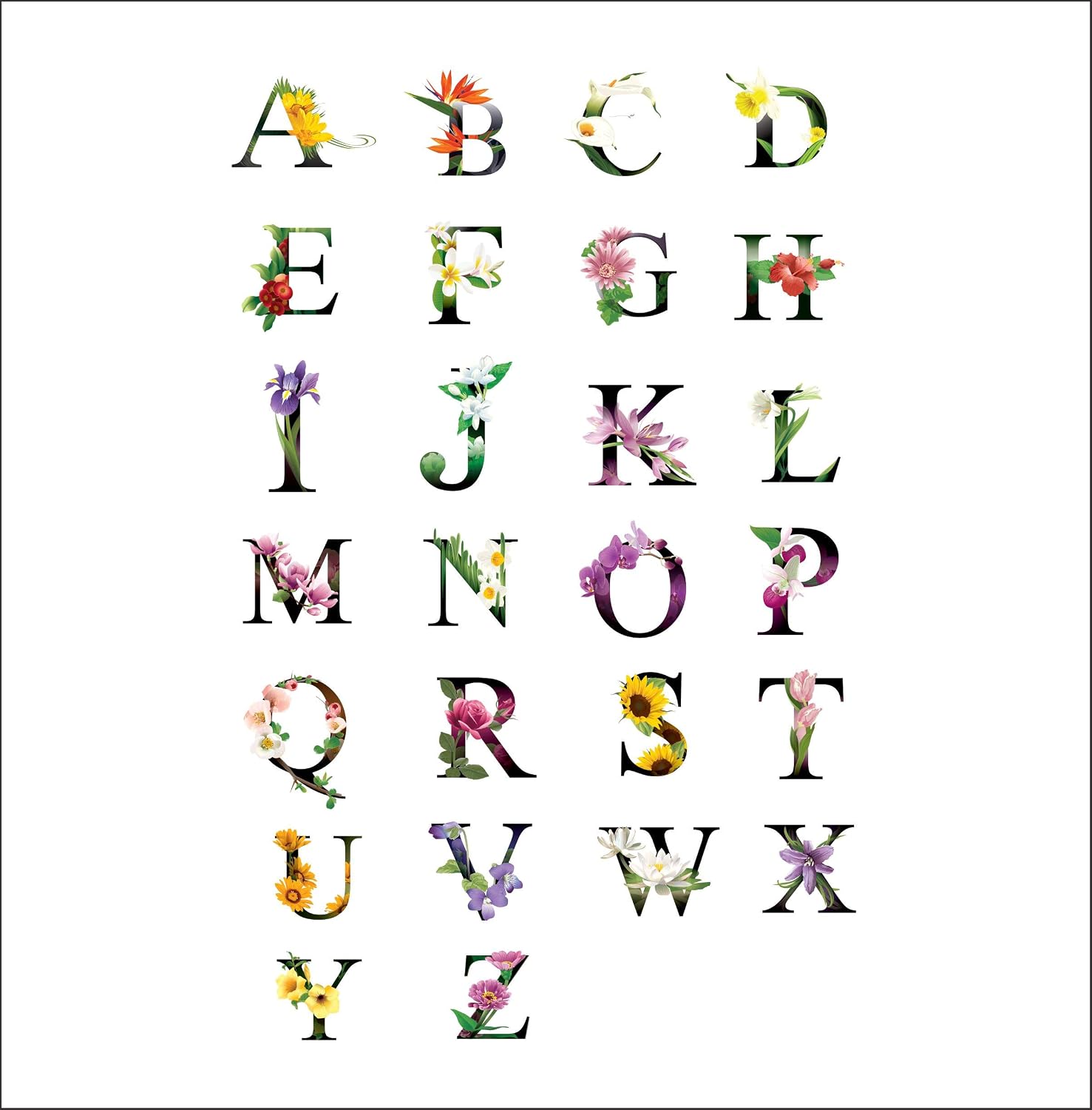 Buy spdecals Abstract ABCD School Multicolour Wall Sticker for Home ...