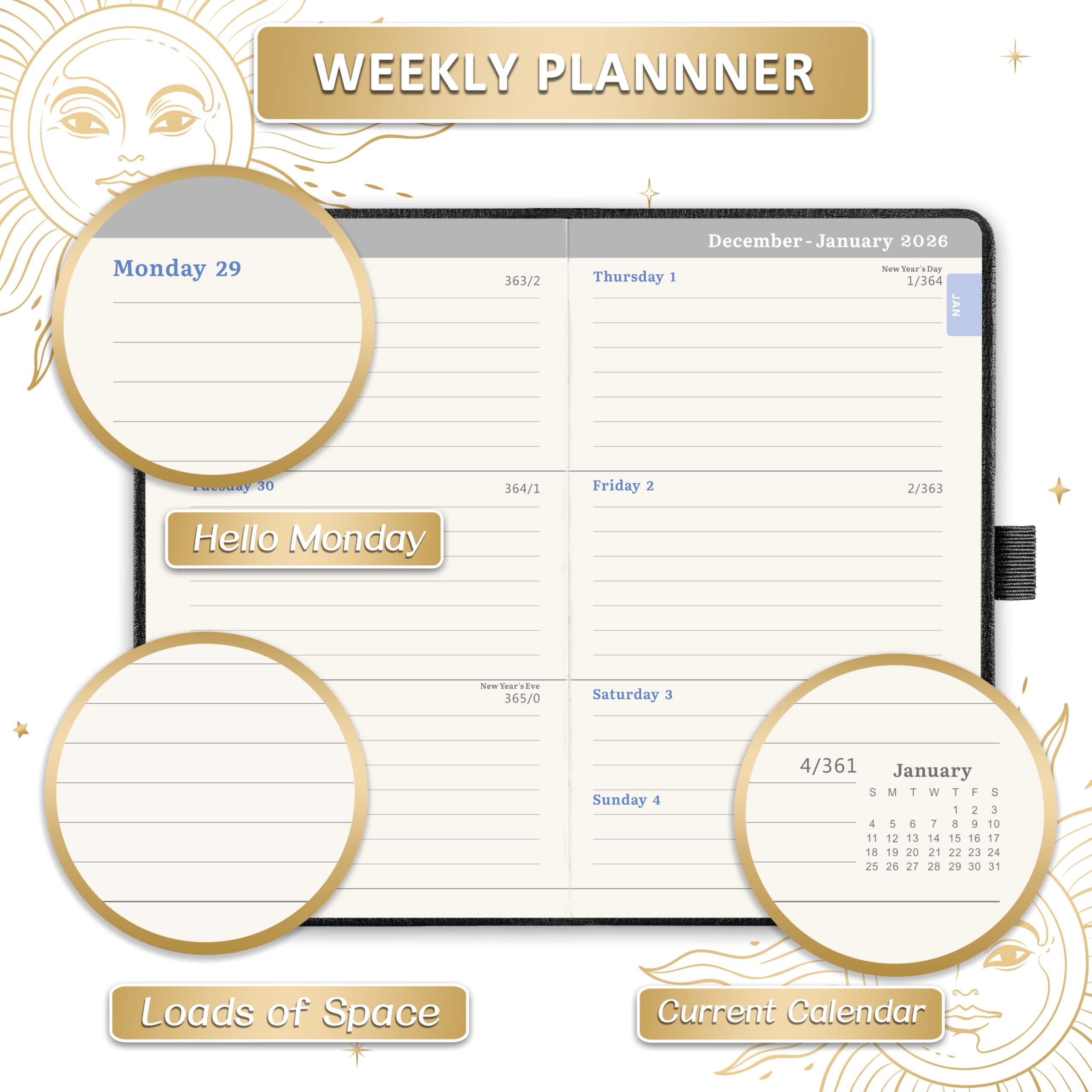 Organizational Planner With Notes 2026 Monthly Planner 9x11 Inches - 12 ...