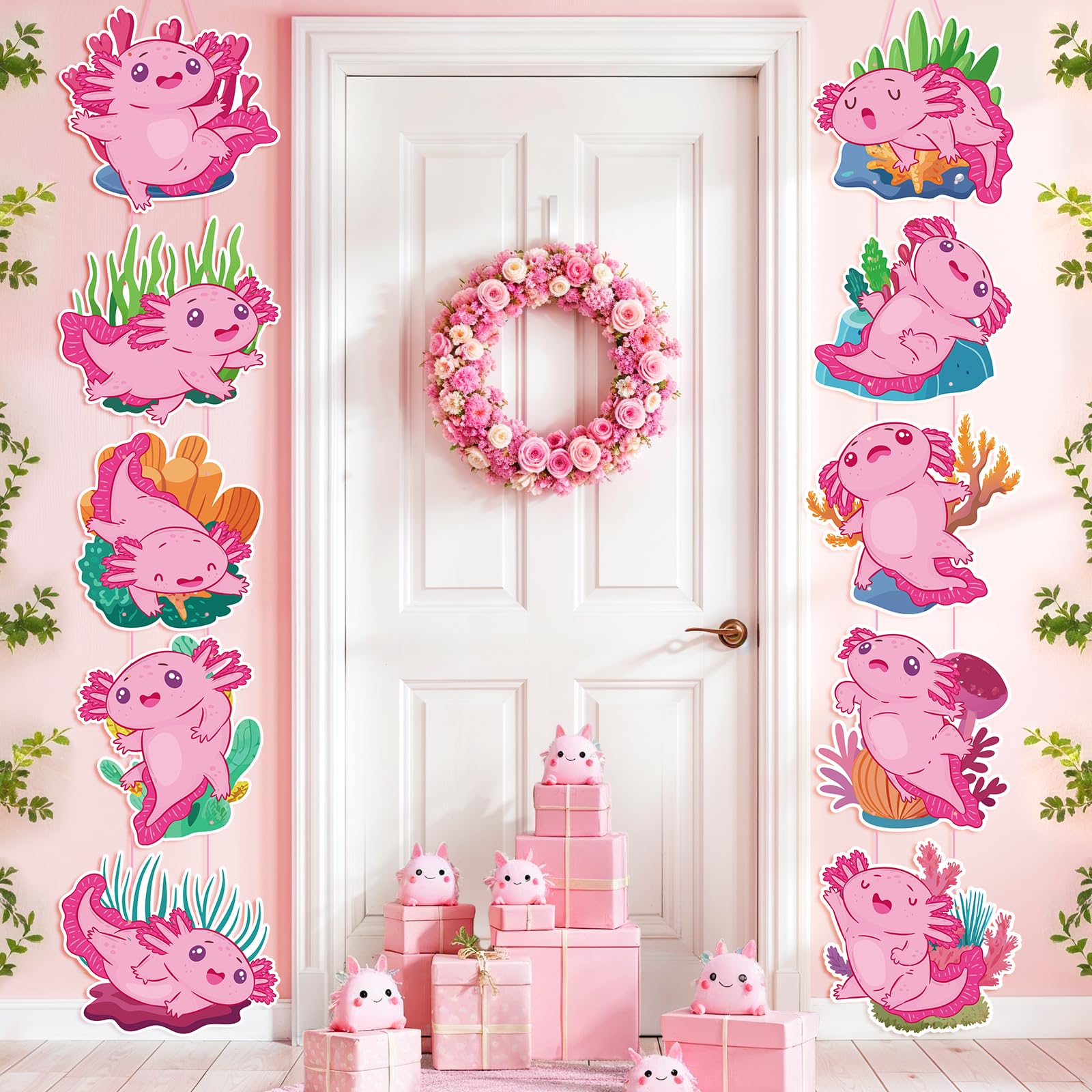 Amazon.com: Axolotl Birthday Party Decorations 10 Pcs Axolotl Birthday ...