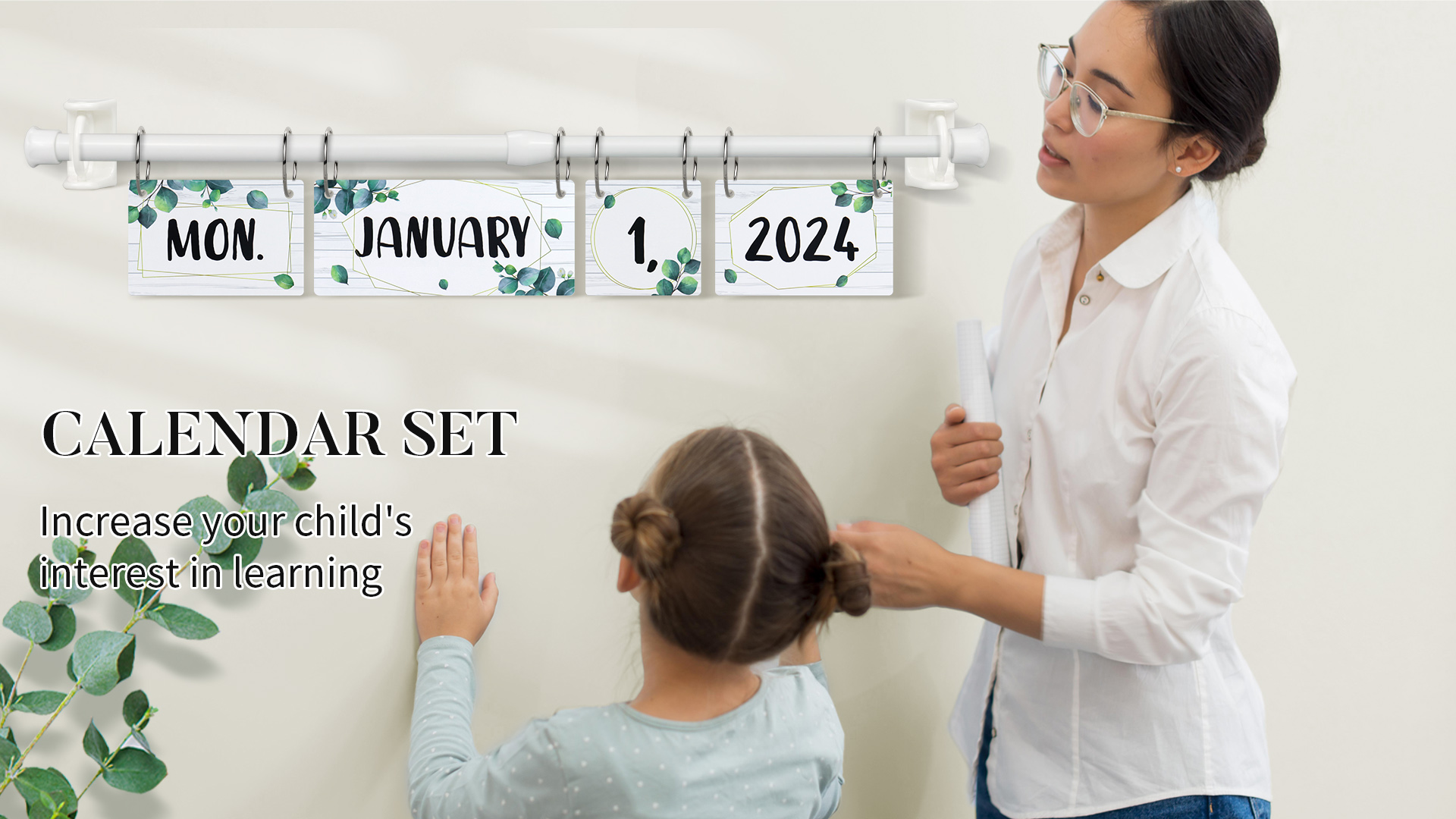 Flip Calendar For Classroom Rod Eucalyptus Flip Calendar Set (2024-2027 ...