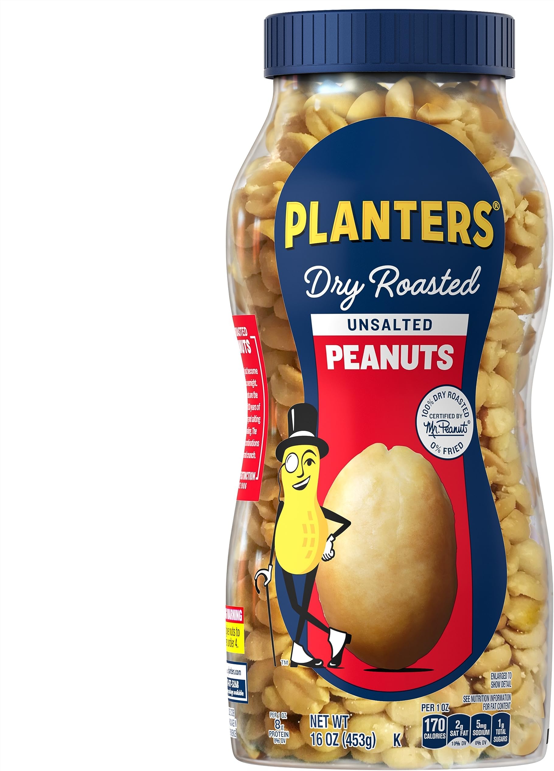 Amazon.com: Planters Unsalted Dry Roasted Peanuts (16 oz Jar)