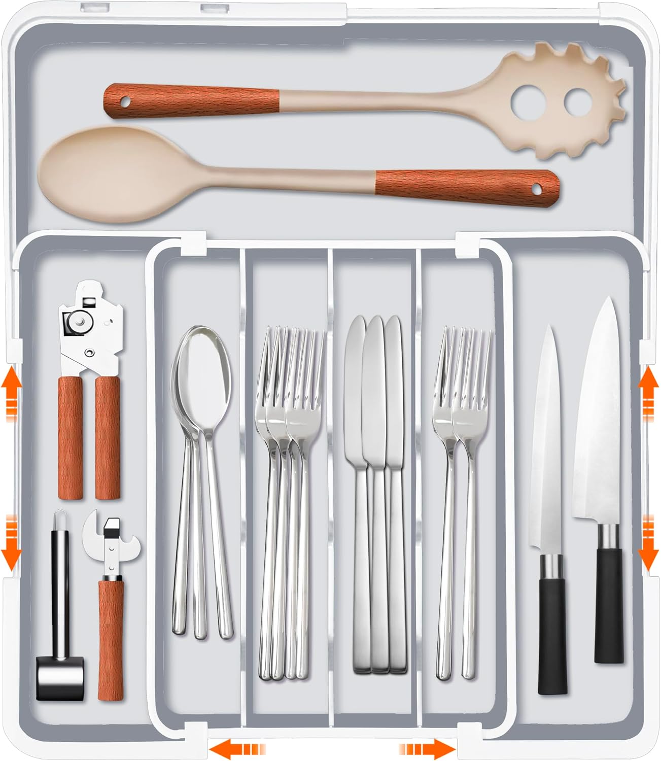 Amazon.co.jp: Kitchen Drawer Organizer, Homecor Expandable Silverware ...