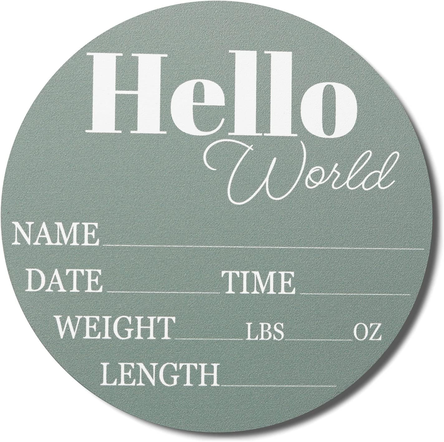 Amazon.com: Baby Announcement Sign, 5.9 Inch Wooden Hello World Newborn ...