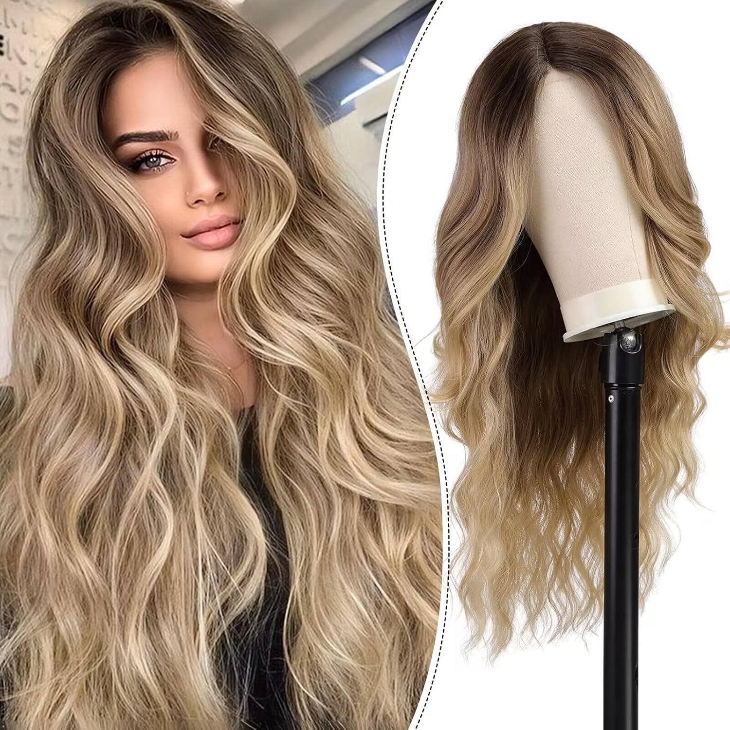 Amazon.com : HAIRCUBE Swingable Glueless Wig HD Lace Front Wigs Blonde ...